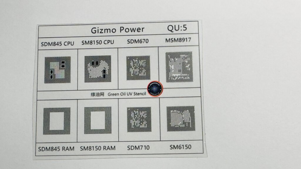 QU5 CPU UV STENCIL GREEN OIL UV STENCIL FILM - mobilestencil