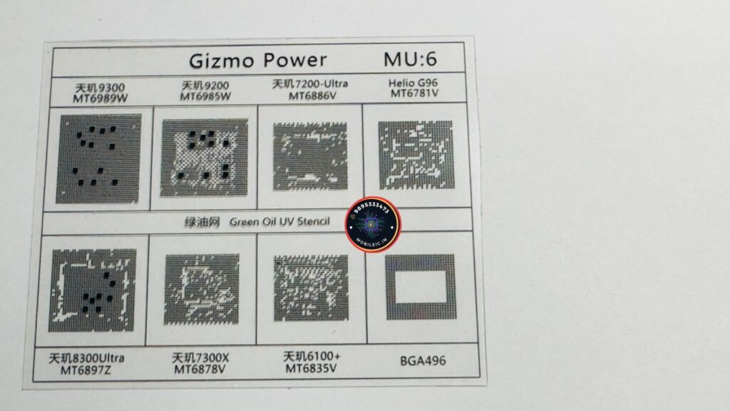 MU6 CPU UV STENCIL GREEN OIL UV STENCIL FILM - mobilestencil