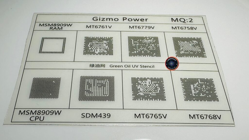 MQ2 CPU UV STENCIL GREEN OIL UV STENCIL FILM - mobilestencil
